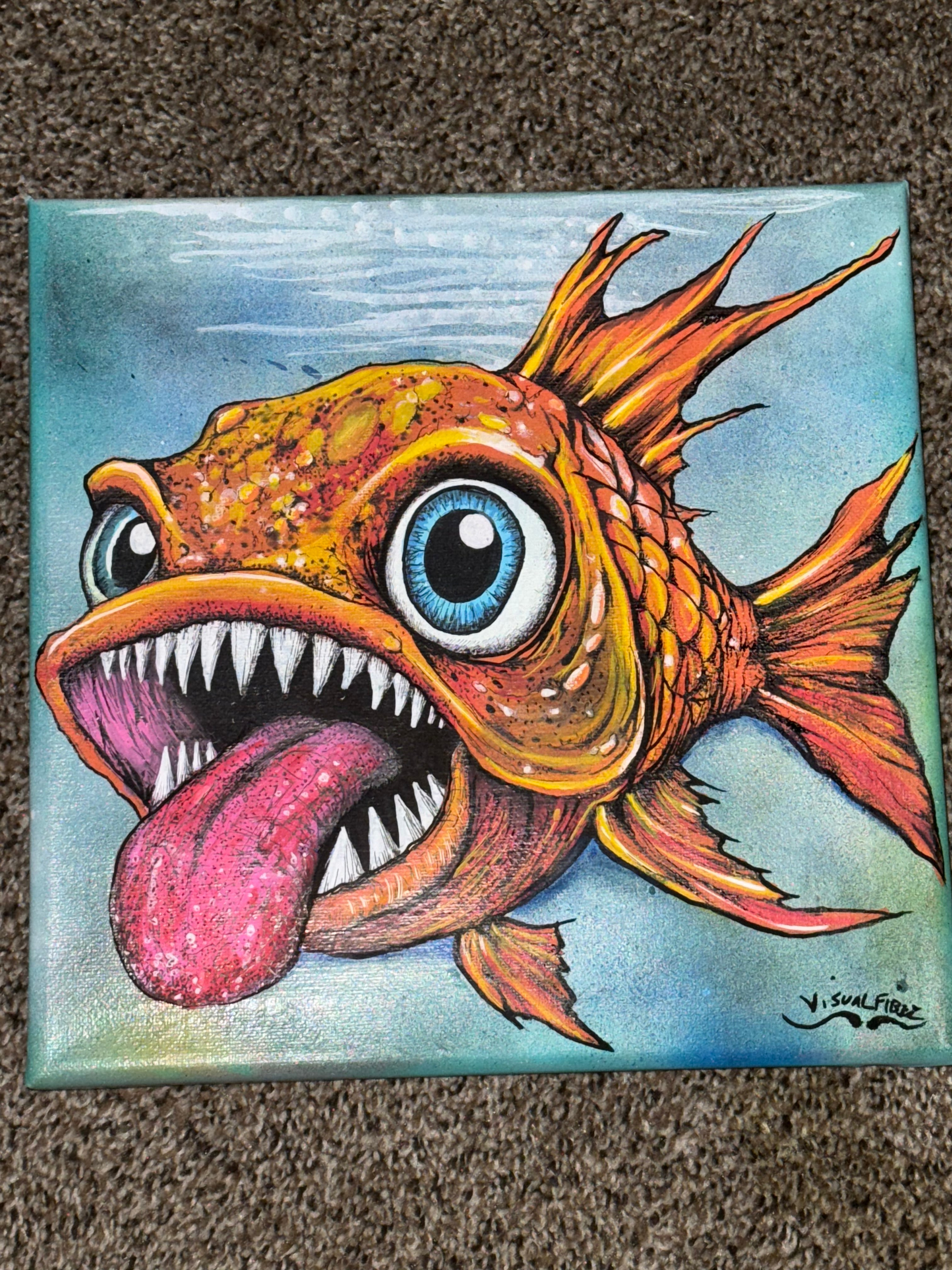 Fish tongue out – Visual Fiber