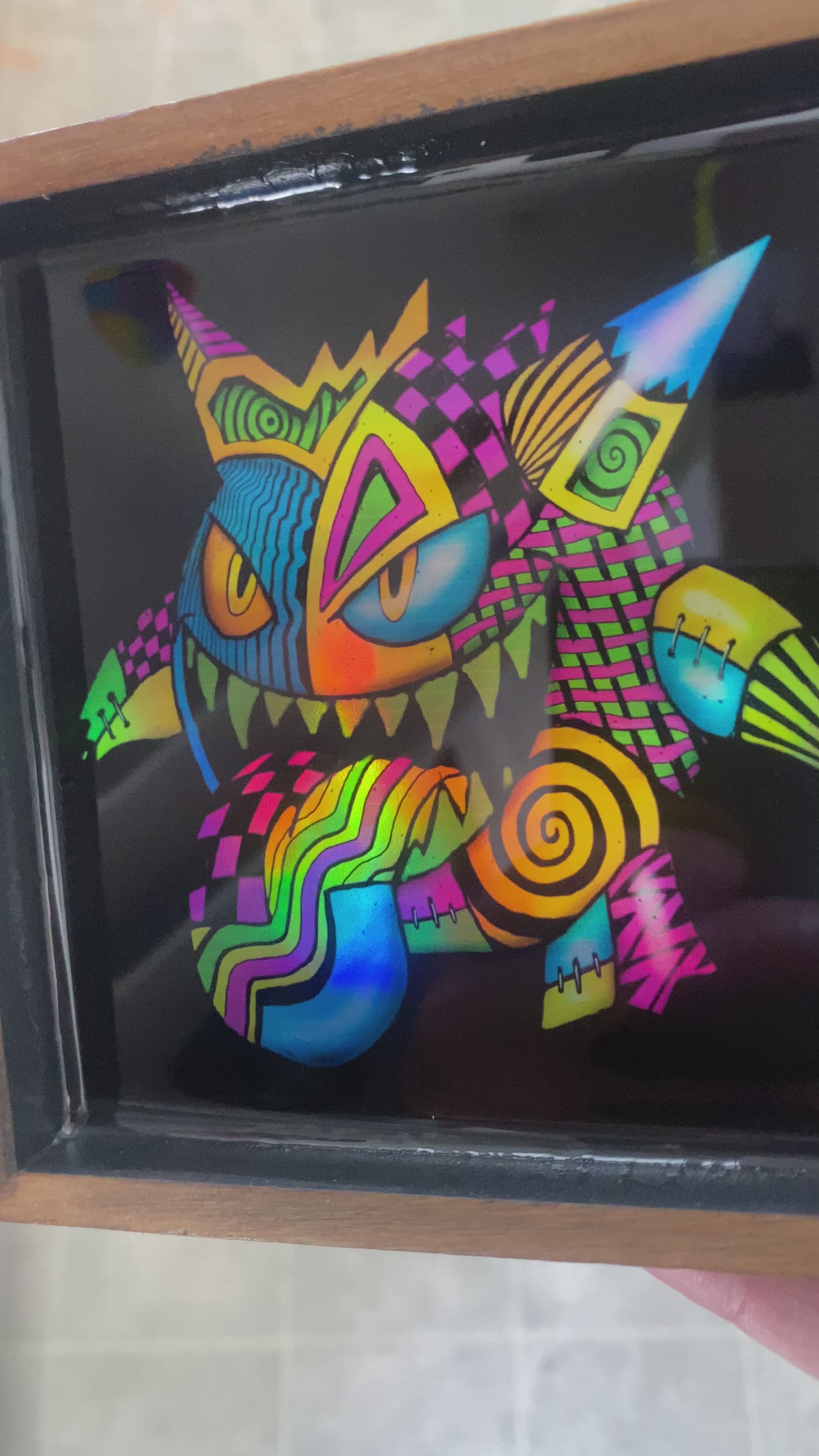 trippy gengar wood tray – Visual Fiber